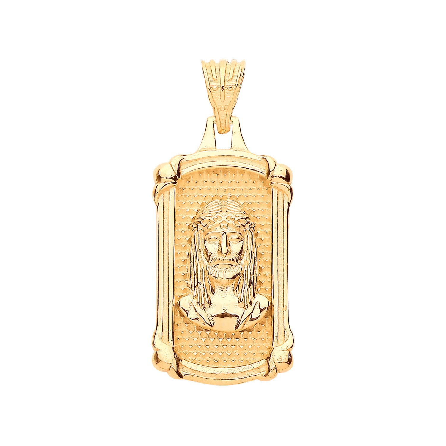 Yellow Gold Jesus Dog Tag Pendant - DEMI+CO Jewellery