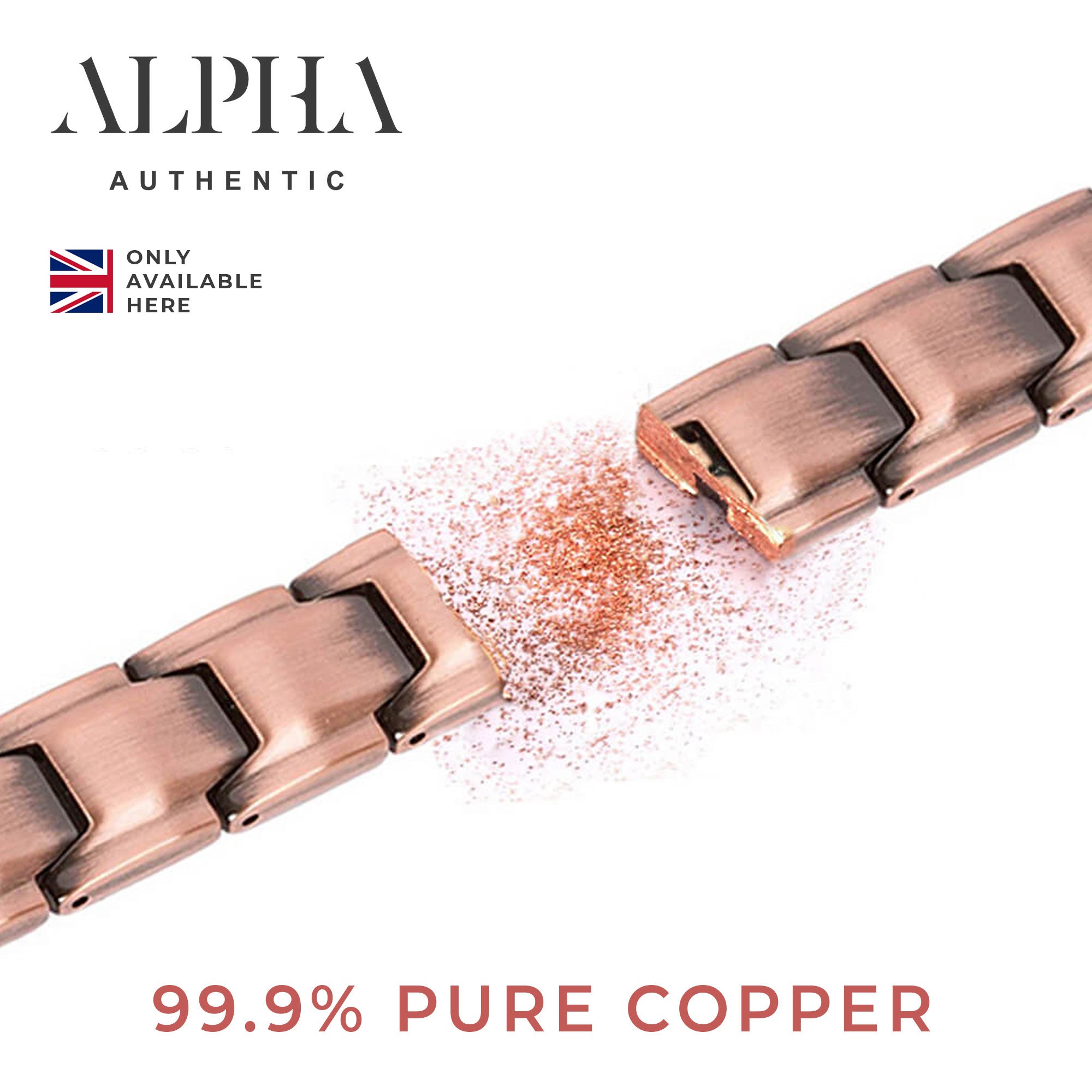 ALPHA mens copper bracelet - Family business - DEMI+CO Jewellery